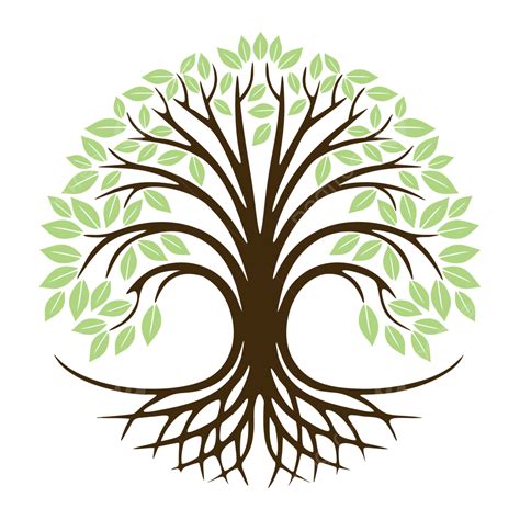 Vintage Vector Tree Root Logo Design Tree Logo Roots Logo Oak Tree