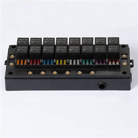 Automotive 24 Way Fuse And Relay Box Kit With 16 Relays And 24 Fuses