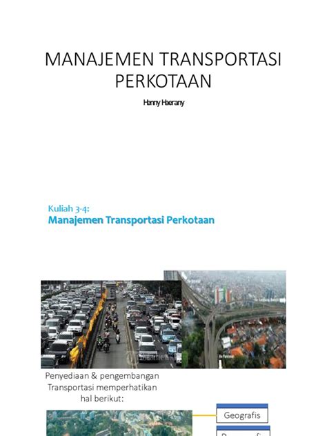 Manajemen Transportasi Perkotaan Pdf