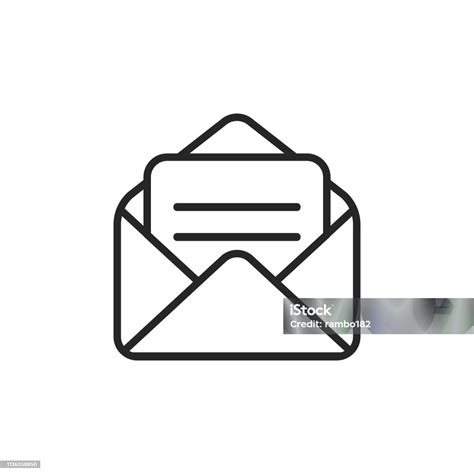 봉투 전자 메일 줄 아이콘을 열었습니다 편집 가능한 스트로크 완벽 한 픽셀 모바일 및 웹에 적합 합니다 우편에 대한 스톡 벡터 아트 및 기타 이미지 Istock
