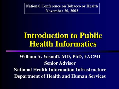 Ppt Introduction To Public Health Informatics Powerpoint Presentation