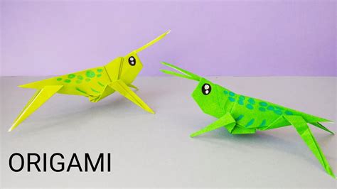 How To Fold An Origami Grasshopper Paper Grasshopper Diy Origami