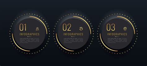 Geometric Style Three Step Infographic Process Vector Image