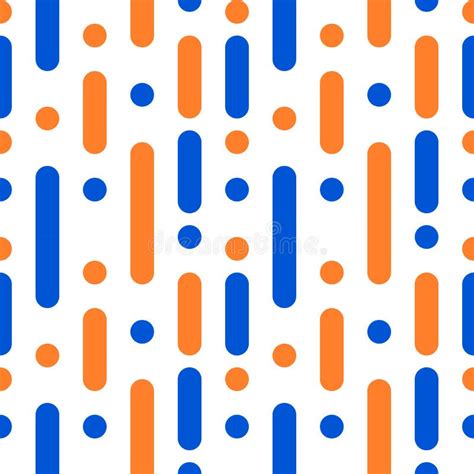 Vector Seamless Background Stripe And Circle Style Blue And Orange