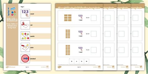 Send Structured Steps Maths 2x Multiplication Array Facts