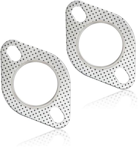2pcs 2 Car Exhaust Gasketstandard 2 Bolt Exhaust Flange Gasket