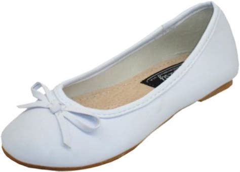 Easy Usa Girls Ballerina Ballet Flats White Size 13 Flats