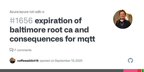 Expiration Of Baltimore Root Ca And Consequences For Mqtt · Issue 1656