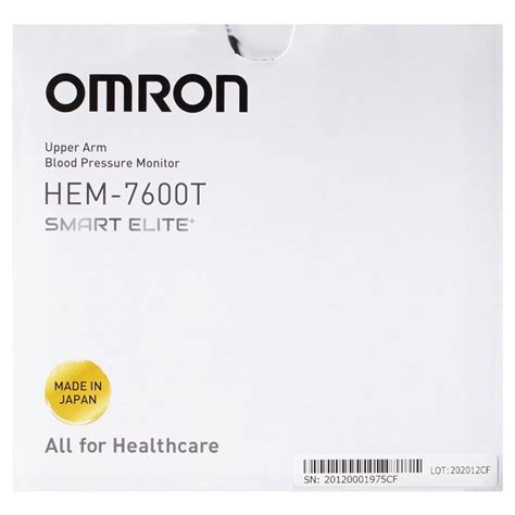 Buy Omron Smart Elite HEM T Blood Pressure Monitor Bluetooth Tubeless Online At Chemist