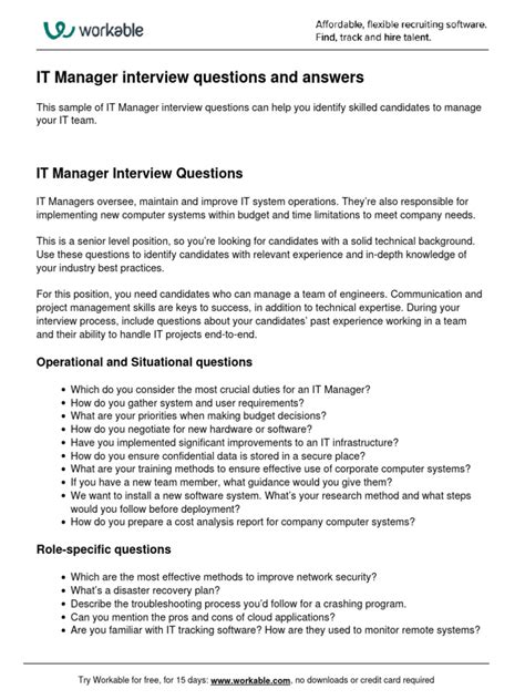 It Manager Interview Questions Pdf System Computer Security