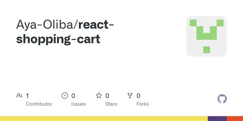 GitHub Aya Oliba React Shopping Cart