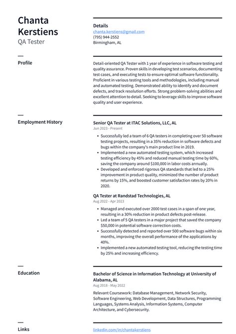 Twitter QA Tester Resume Examples ResumeCat