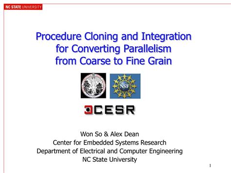 ppt procedure cloning and integration for converting parallelism from