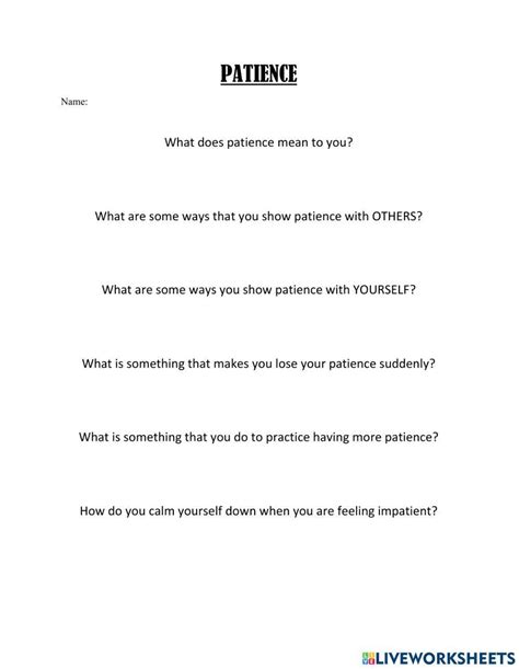 A Study In Patience No Prep Worksheet And Activity Pack