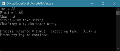 code and flow chart c 基本 顯示各類資料型態功能 c basic display multi data