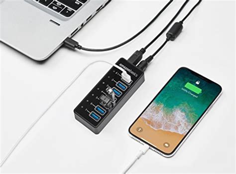 Amazon Basics Usb C Port Hub With Power Adapter W Powered V A Black Pricepulse