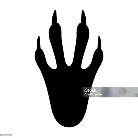 Crocodile Footprint Isolated Vector Illustration Stock Illustration
