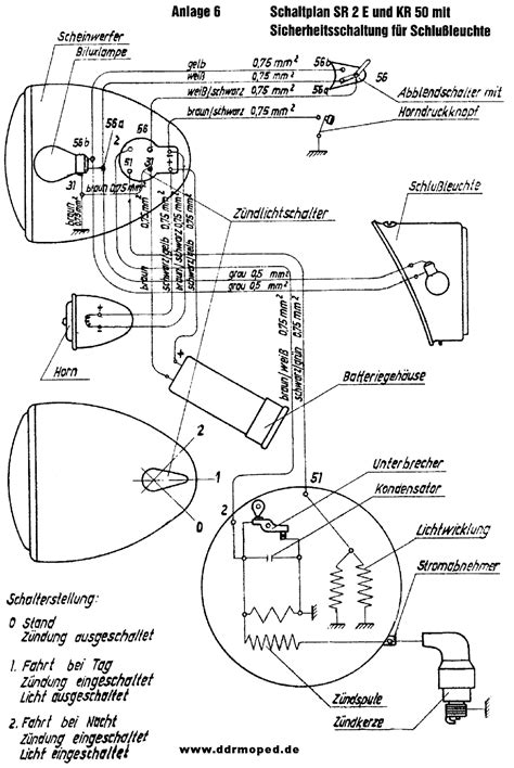 Simson Kr 50 Schaltpläne Ddrmoped De