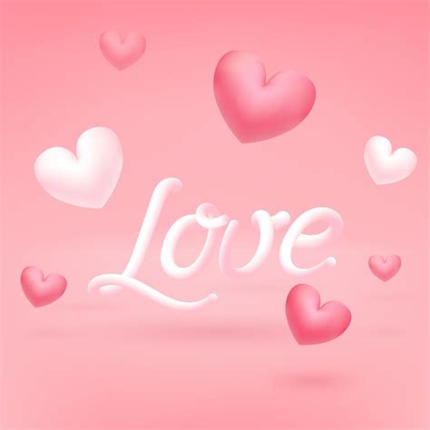 Premium Vector Valentines Day Pink White Background With 3d Balloon
