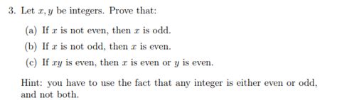 Solved 3 Let Xy Be Integers Prove That A If X Is Not