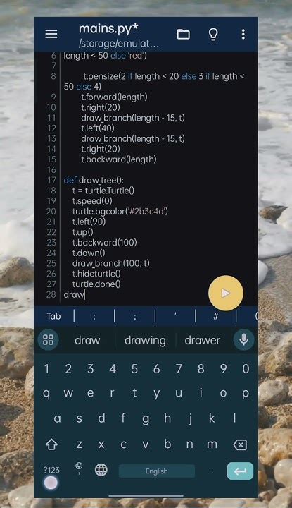 Building A Digital Tree With Python Turtle 🌳💻 Shorts Trending