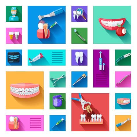 Conjunto De Iconos De Dentista 477958 Vector En Vecteezy