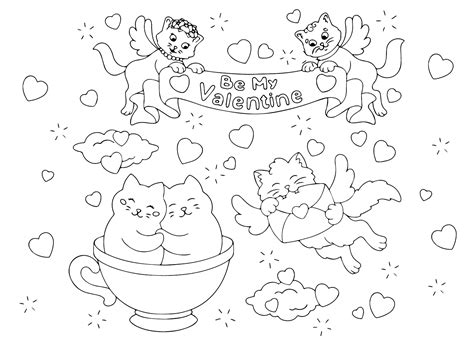Funny Valentines Day Cards Coloring Online Free