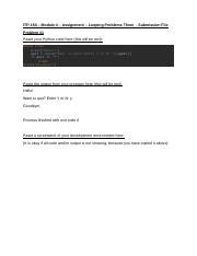 Module 04 Assignment Looping Problems Three Submission File Docx