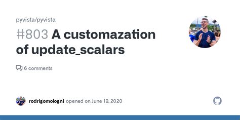 A Customazation Of Updatescalars · Issue 803 · Pyvistapyvista · Github