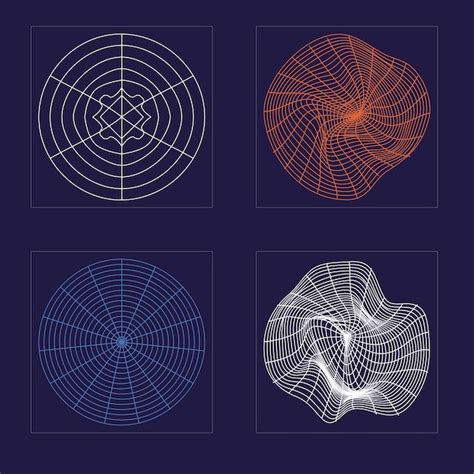 Premium Vector Retro Futuristic Elements For Design Retro Futuristic Graphic Ornaments Modern