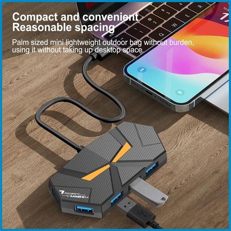 Usb Hub For Laptop 7 Port Usb 30 Data Hub Usb Adapter Multiport