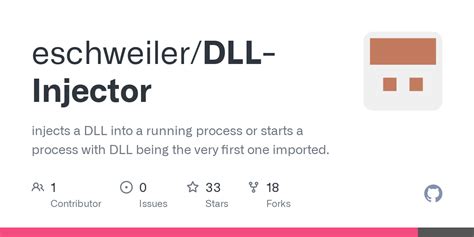 Github Eschweilerdll Injector Injects A Dll Into A Running Process Or Starts A Process With