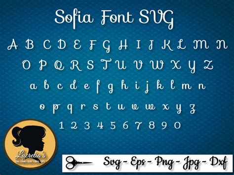 Sofia Font Svg Sofia Font Silhouette Alphabet Letters Svg Zipped Eps Pdf Dxf Svg And