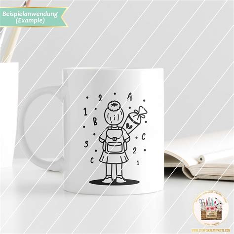 Plotterdatei Bundle Einschulung Mädchen Mit Sprüchen Svg