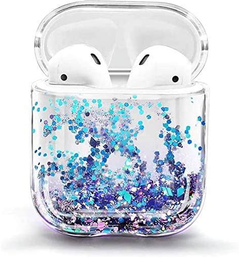 Nagebee Airpods 1st 2nd Case Sparkle Glitter Durable Clear Hard Cover