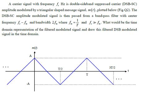answered a carrier signal with frequency f hz… bartleby