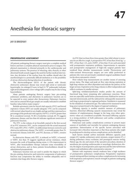 Pdf Anesthesia For Thoracic Surgery Ether Dokumentips