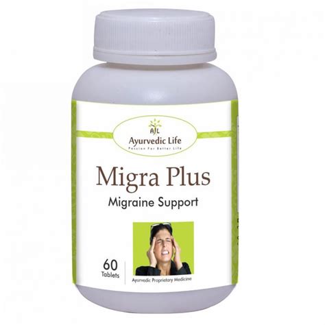 Ayurvedic Life Migraine Supplement Migra Plus 60 Tablet Pack Of 2