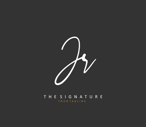 Jr Initial Letter Handwriting And Signature Logo A Concept Handwriting Initial Logo With