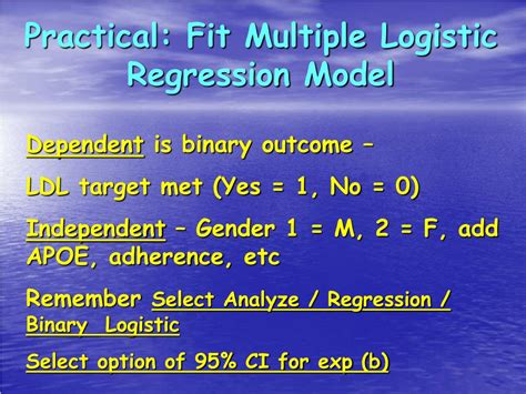 Ppt Assessing Binary Outcomes Logistic Regression Powerpoint
