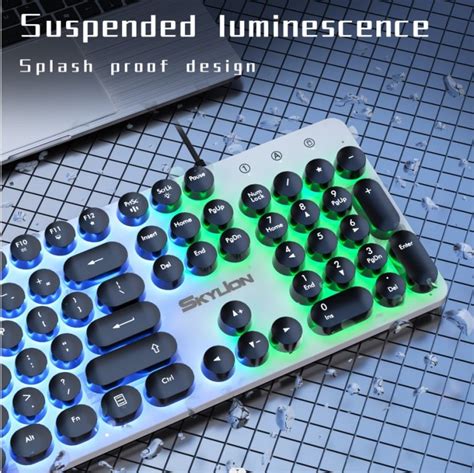 Gaming Backlit Keyboard Round Keys Usamericashop