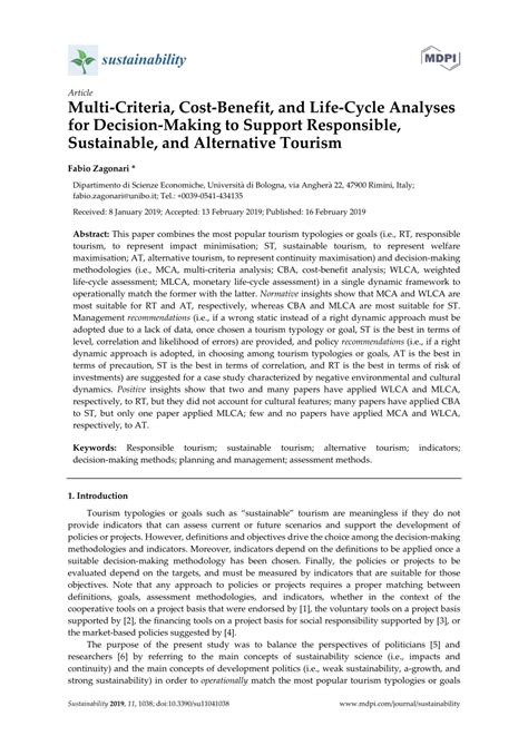 Pdf Multi Criteria Cost Benefit And Life Cycle Analyses For