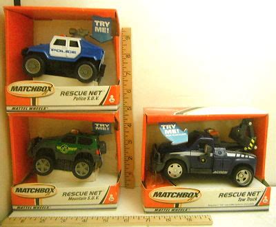 Lot Of 3 Matchbox Rescue Net Interactive Learning Rescue Police Tow