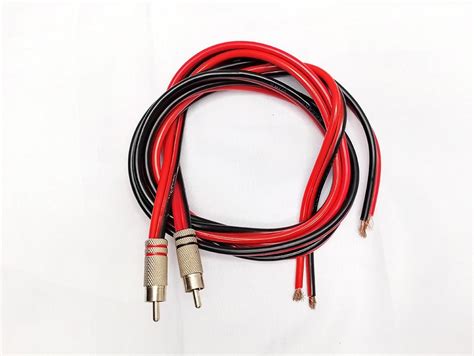 Rca Male Connector To Speake Wire Adapter Bare Wire Open End 14 Awg