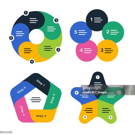 Multistep Process Infographic Set High Res Vector Graphic Getty Images