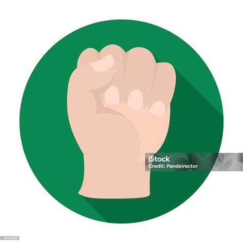 평면 스타일 흰색 배경에 고립에서 권투 주먹 아이콘 권투 기호 스톡 벡터 일러스트입니다 Revolution에 대한 스톡 벡터