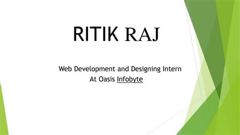 ritik raj on linkedin html css javascript oasisinfobyte webdevelopment intern internship