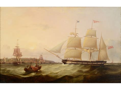 Samuel Walters The 16 Gun Sloop `eliza Jane` In Two Positions Off Plymouth Hoe Mutualart