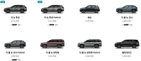 준중형 중형 Suv 차이 비교하기