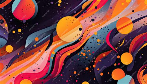 추상적인 현대적인 스타일 기하학 부드러운 화려한 벽지 배너 배경 생성 Ai 프리미엄 사진